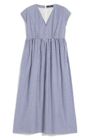 Max Mara Molo Stripe Cotton Dress - Navy