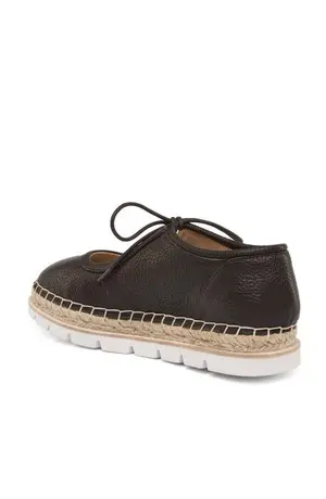 J/SLIDES NYC Billie Leather Oxford-sneaker - Dk-brown