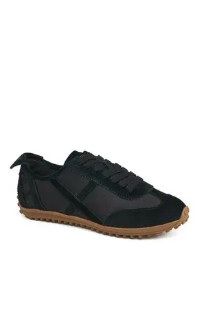 J/SLIDES NYC Emily Suede Sneaker - Black