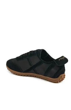 J/SLIDES NYC Emily Suede Sneaker - Black