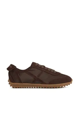 J/SLIDES NYC Emily Suede Sneaker - Chocolate