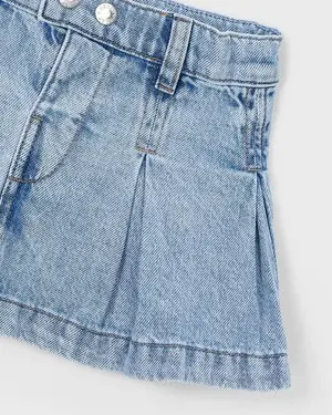 MAYORAL Denim Pleated Skirt