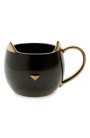 PINKY UP Chloe Cat Ceramic Mug - Black