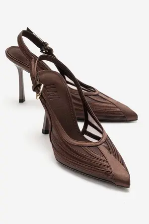 PROLOGUE SHOES Safira Stiletto Pump - Brown