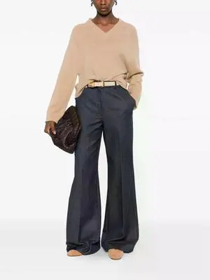 ALLUDE V-neck Cashmere Sweater