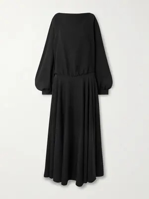 Balenciaga Balloon Gathered Draped Cutout Maxi Dress