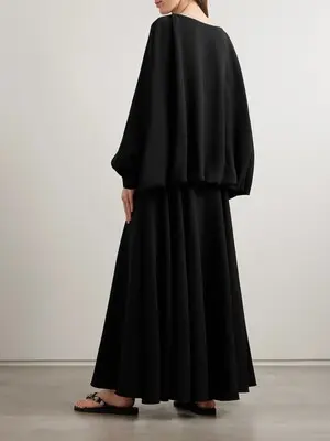 Balenciaga Balloon Gathered Draped Cutout Maxi Dress