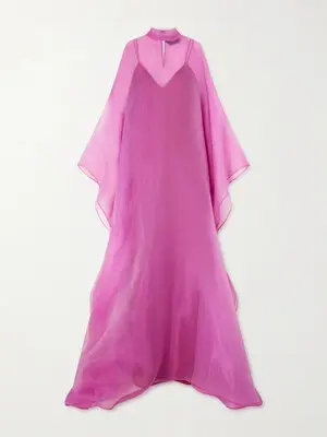 TALLER MARMO Sphinx Organza Turtleneck Gown - Pink