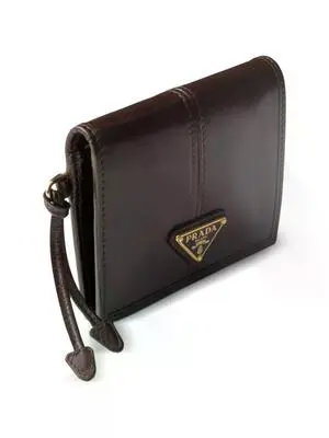 Prada Logo-plaque Leather Wallet