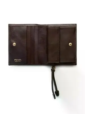 Prada Logo-plaque Leather Wallet
