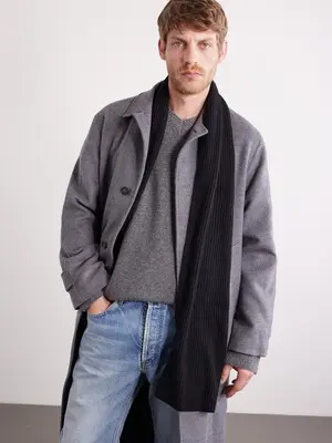 Mr P. Ribbed Cashmere Beanie And Scarf Set