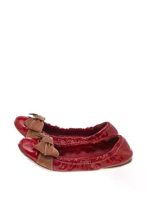 Prada Bow Detail Ballet Flats