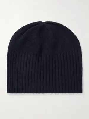 ALLUDE Ribbed Cashmere Beanie And Scarf Set