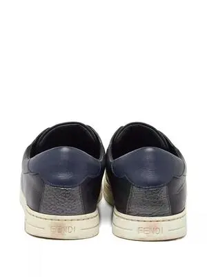 Fendi Leather Scalloped-detail Sneakers