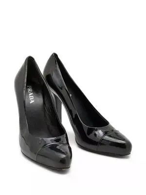 Prada Patent Leather Almond Toe High Heel Pumps
