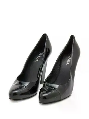 Prada Patent Leather Almond Toe High Heel Pumps