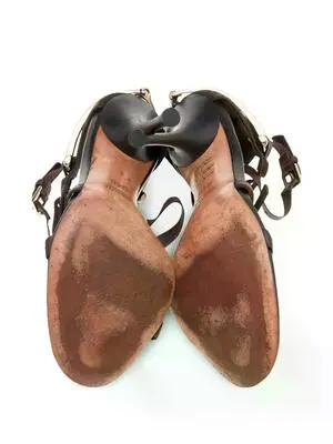 Gucci Leather Buckled Heeled Sandals
