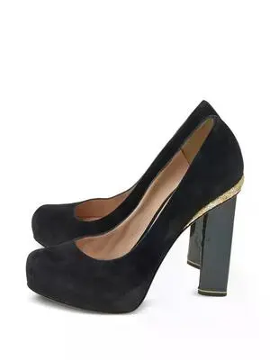 NICHOLAS KIRKWOOD Suede Platform Pumps With Glitter Detailing