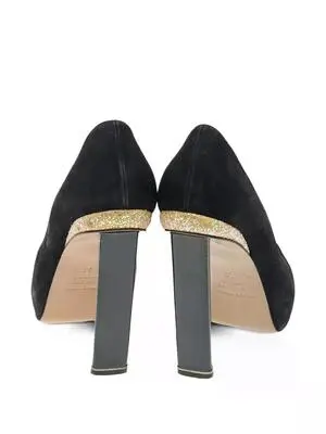 NICHOLAS KIRKWOOD Suede Platform Pumps With Glitter Detailing