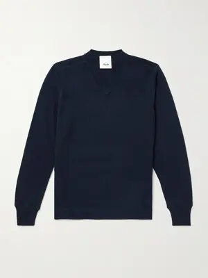 ALLUDE V-neck Cashmere Sweater - Blue