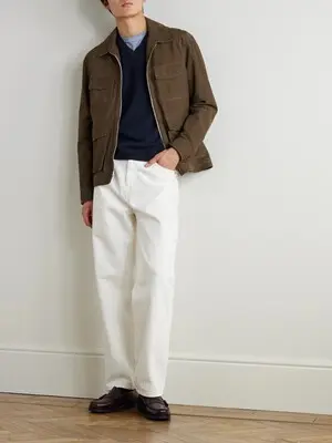 ALLUDE V-neck Cashmere Sweater - Blue