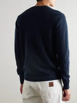 ALLUDE V-neck Cashmere Sweater - Blue