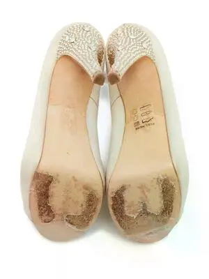 GINA 125mm Crystal-embellished Open-toe Pumps