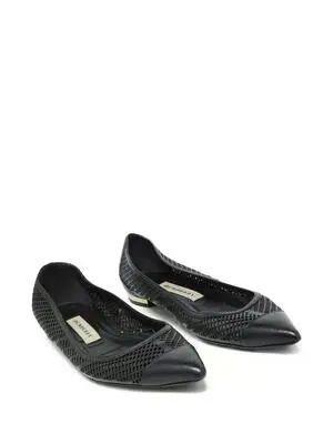 Burberry Perforated Pointed-toe Ballet Flats