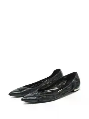 Burberry Perforated Pointed-toe Ballet Flats