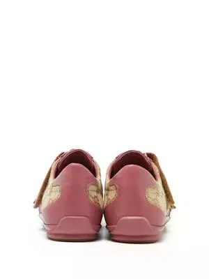 Gucci Gg Canvas Leather Trim Sneakers