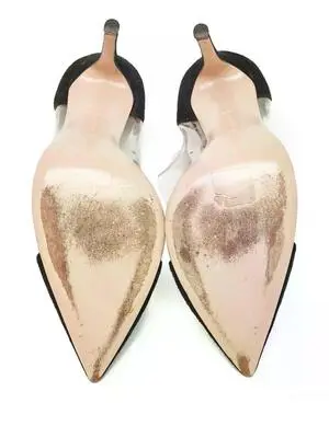 GIANVITO ROSSI 100mm Transparent-panel Pumps - Black