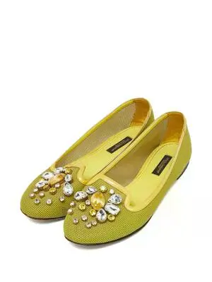 Dolce & Gabbana Embellished Leather Ballet Flats