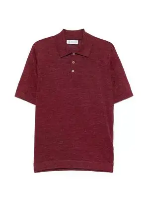 Brunello Cucinelli Buttoned Short-sleeve Polo Shirt - Red