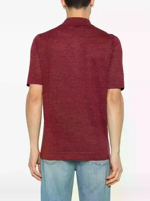 Brunello Cucinelli Buttoned Short-sleeve Polo Shirt - Red