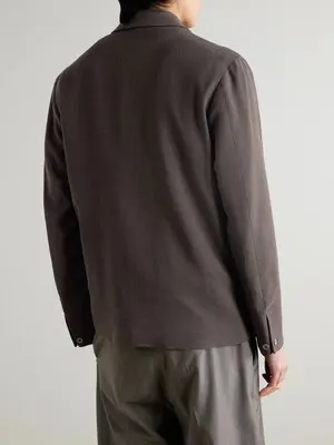 Sunspel Textured Wool-blend Harrington Jacket