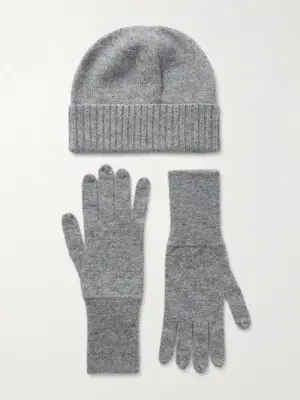 ALLUDE Cashmere Scarf, Beanie, And Gloves Set