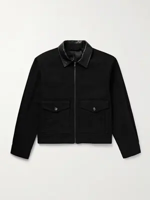NILI LOTAN Donatello Canvas Jacket With Leather Trim