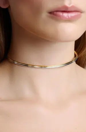 JENNIFER FISHER Thread Choker Necklace - Two Tone