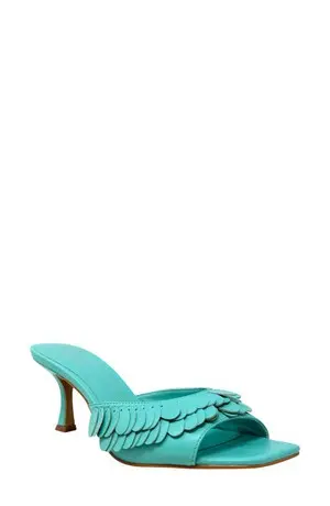 SHU SHOP Grace Embellished Slide Sandal - Aqua