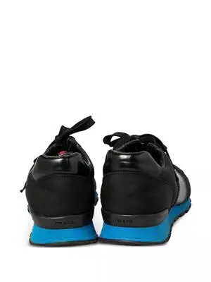 Prada Lace-up Sneakers With Leather Trim