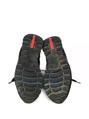 Prada Lace-up Sneakers With Leather Trim