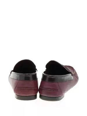 Versace Monogram Embossed Leather Loafers