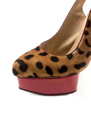 CHARLOTTE OLYMPIA Leopard Slingback Sandals