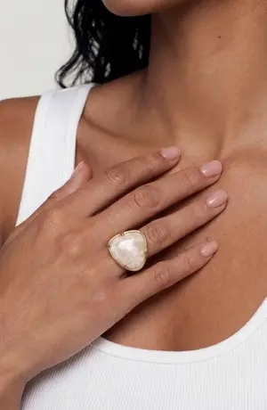 Ettika Solstice Statement Ring - Bone