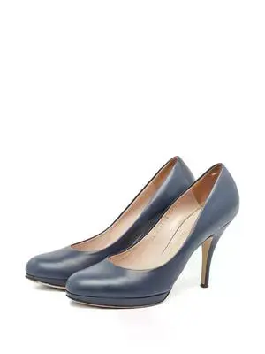 FERRAGAMO 110mm Leather Platform Pumps