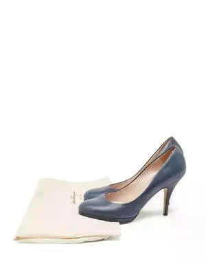 FERRAGAMO 110mm Leather Platform Pumps
