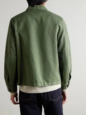 Sunspel Cotton And Linen-blend Field Jacket