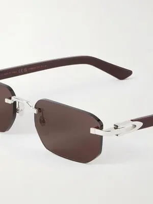 Cartier Signature C Square-frame Sunglasses - Silver