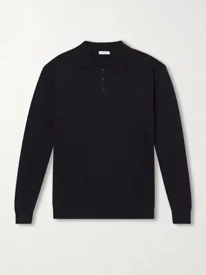 ATON Cotton-blend Polo Sweater