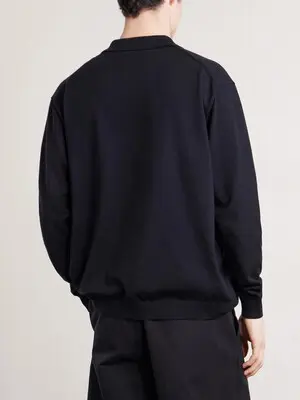 ATON Cotton-blend Polo Sweater